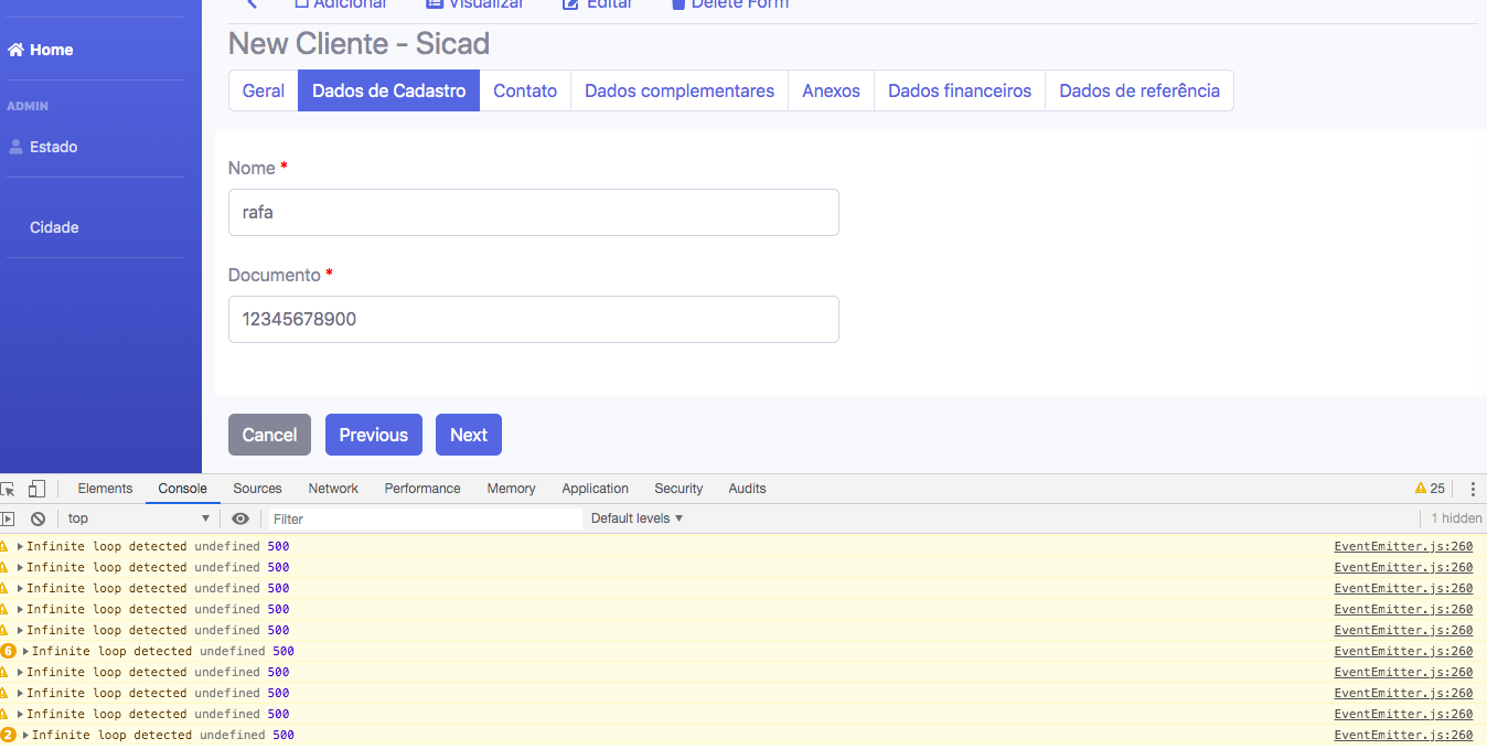 [BUG] Infinite loop detected when click next in wizard · Issue #219 · formio/react · GitHub
