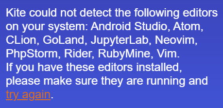 Kite Not Running · Issue #567 · kiteco/issue-tracker · GitHub