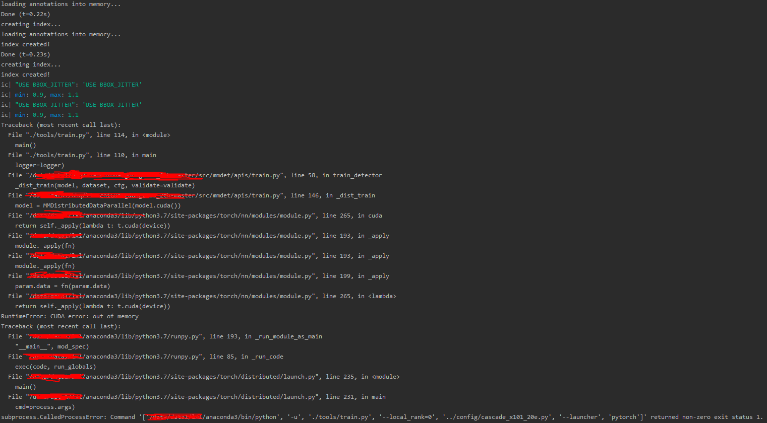 RuntimeError: CUDA error: out of memory，but there are enough memory · Issue #1788 · open-mmlab ...