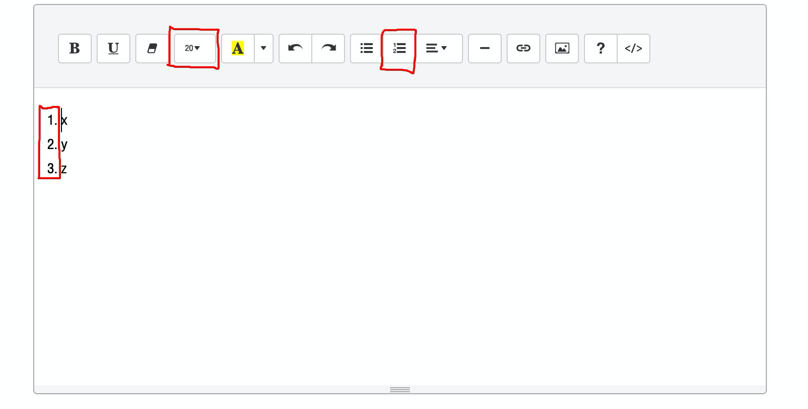 can i change size bullet number · Issue #69 · hackerwins/react-summernote · GitHub