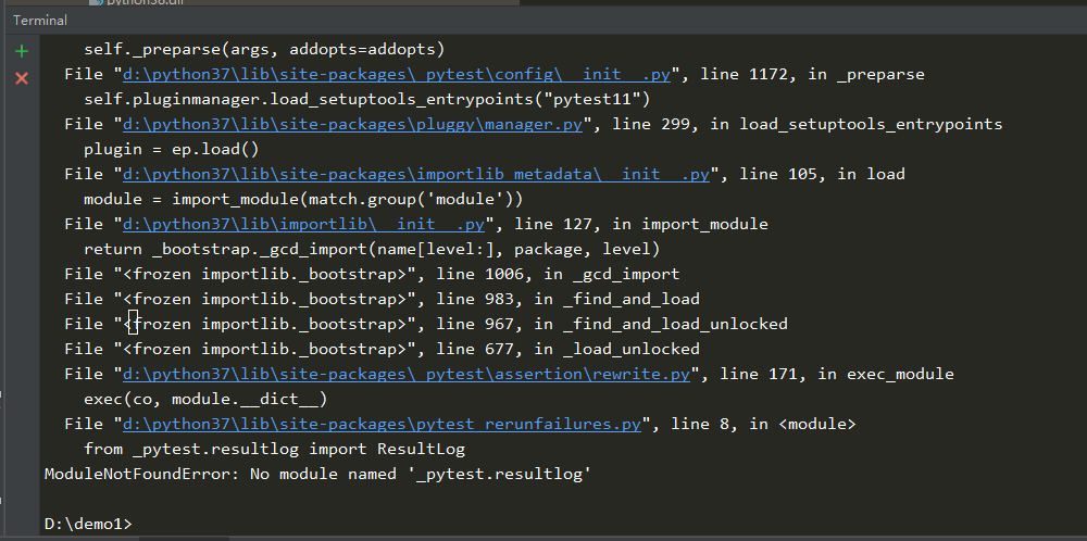 运行用例报此问题： No Module Named Pytestresultlog · Issue 1016 · Runnerrunner · Githubeoi 2494