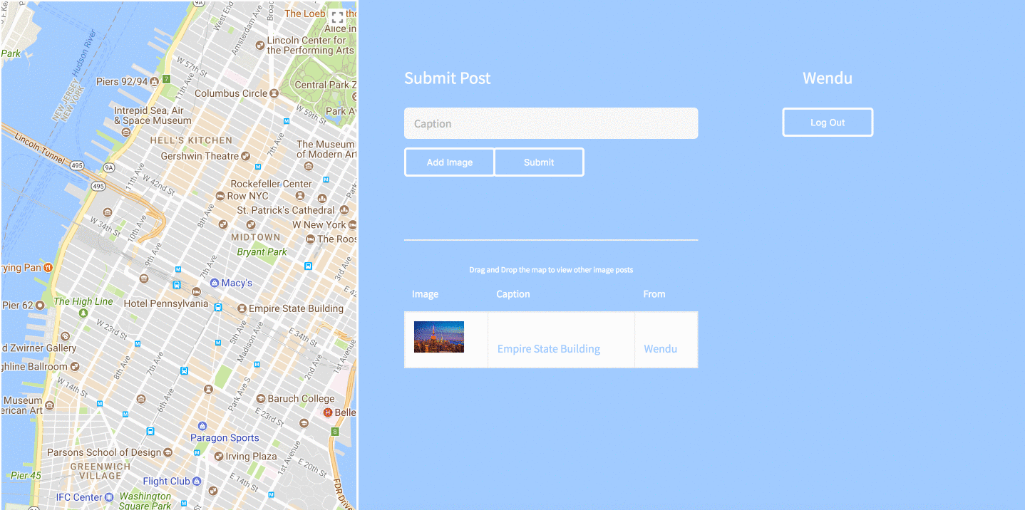 GitHub - wendu77/whereCam: whereCam is a photo sharing app with geo-searching capability. Users ...