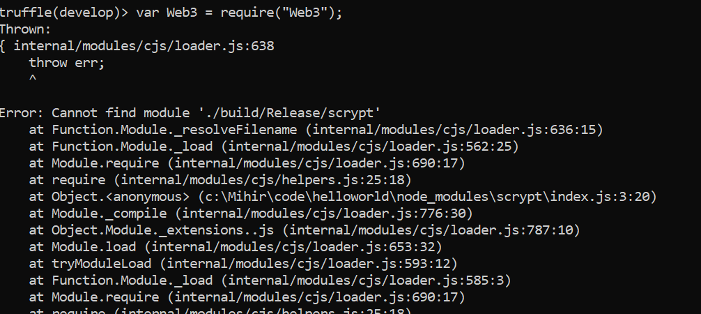 require("Web3") in Truffle develop shell throwing error · Issue #36031 · MicrosoftDocs/azure ...