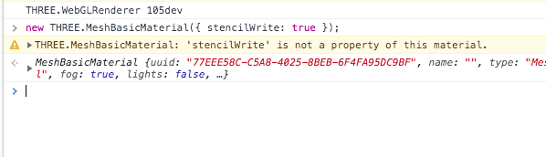 THREE.MeshBasicMaterial: 'stencilWrite' is not a property of this material. · Issue #17723 ...