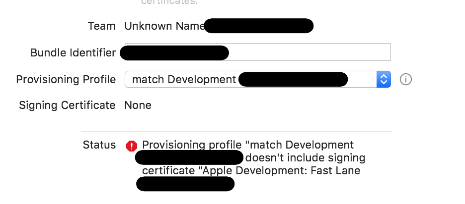 Match: Certificate mismatch in Xcode when using match in multiple projects · Issue #16282 ...