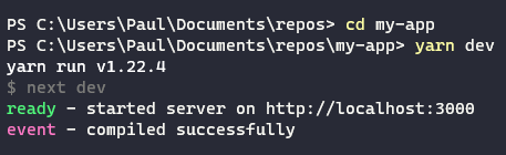App start stuck/hanging after `compiled successfully` step · Issue #19356 · vercel/next.js · GitHub