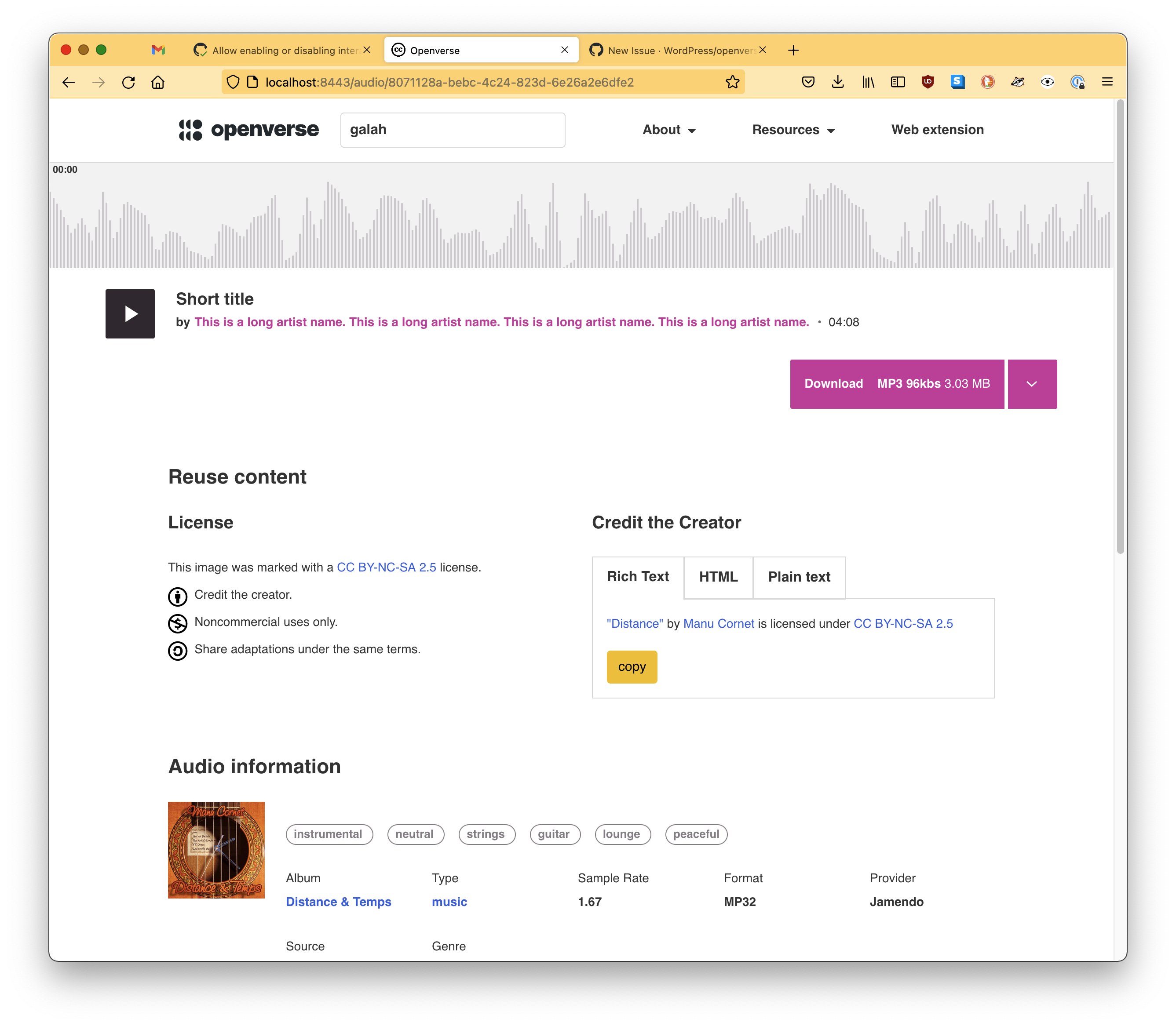 Audio result page responsiveness is messy · Issue #544 · WordPress/openverse-frontend · GitHub