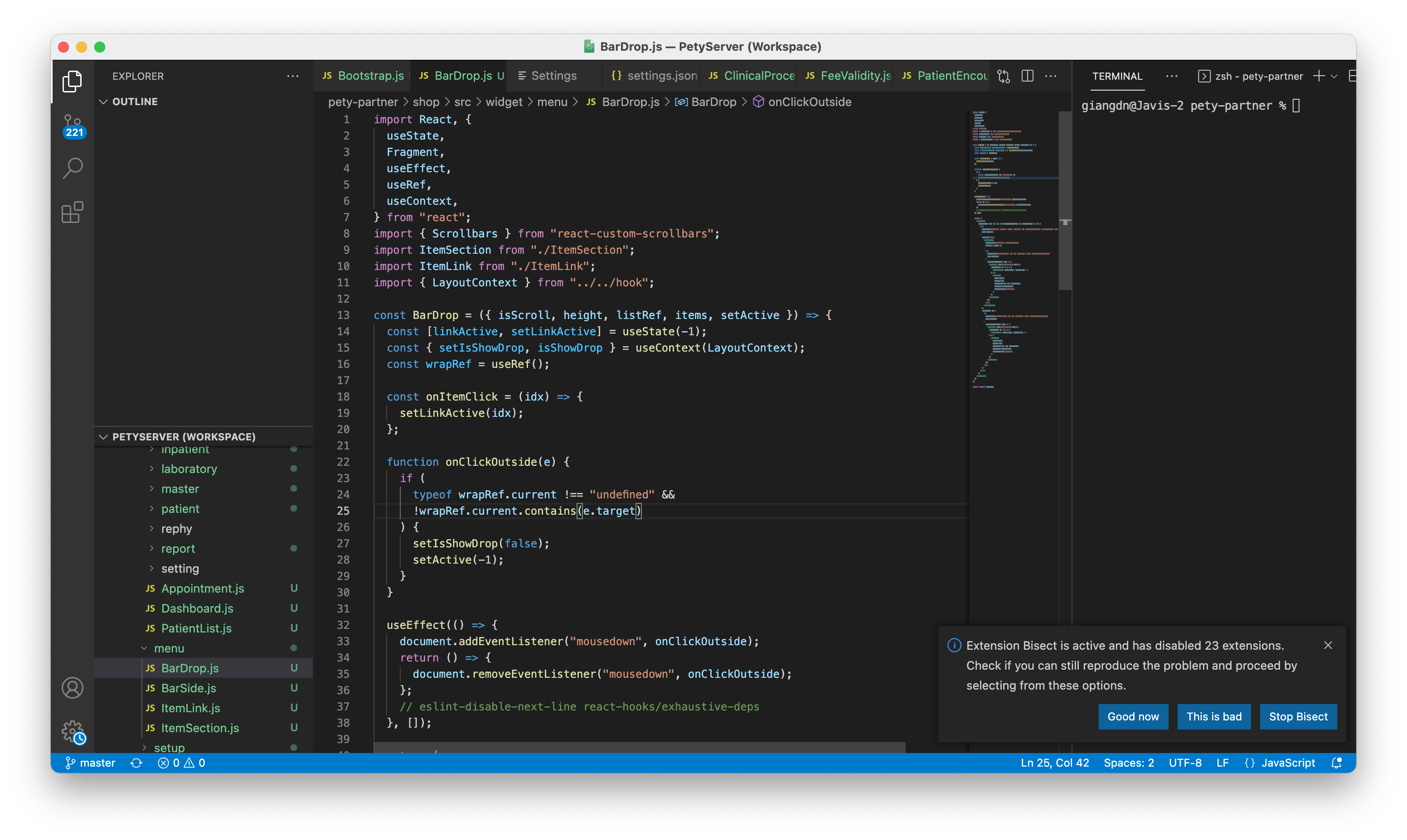 Empty outline for javascript files · Issue #135718 · microsoft/vscode ...