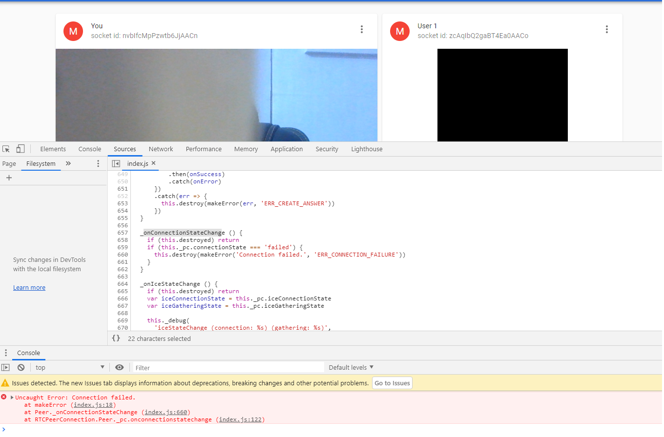 The Issue On Connection Failed After Close Another Peer · Issue 713 · Feross Simple Peer · Github