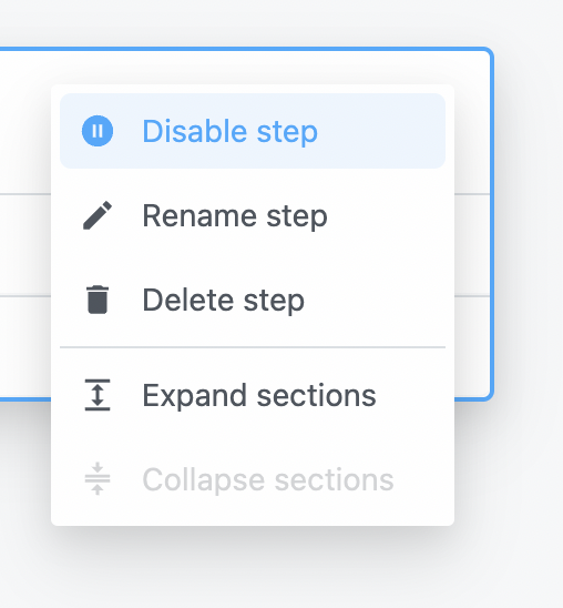 [FEATURE] I want a way to collapse all sections of a step, or collapse all sections of all steps ...