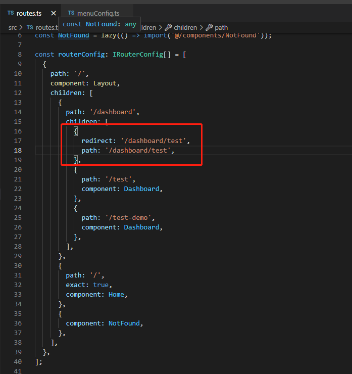routes跟menuConfig 配置不到重定向问题 · Issue #5125 · alibaba/ice · GitHub