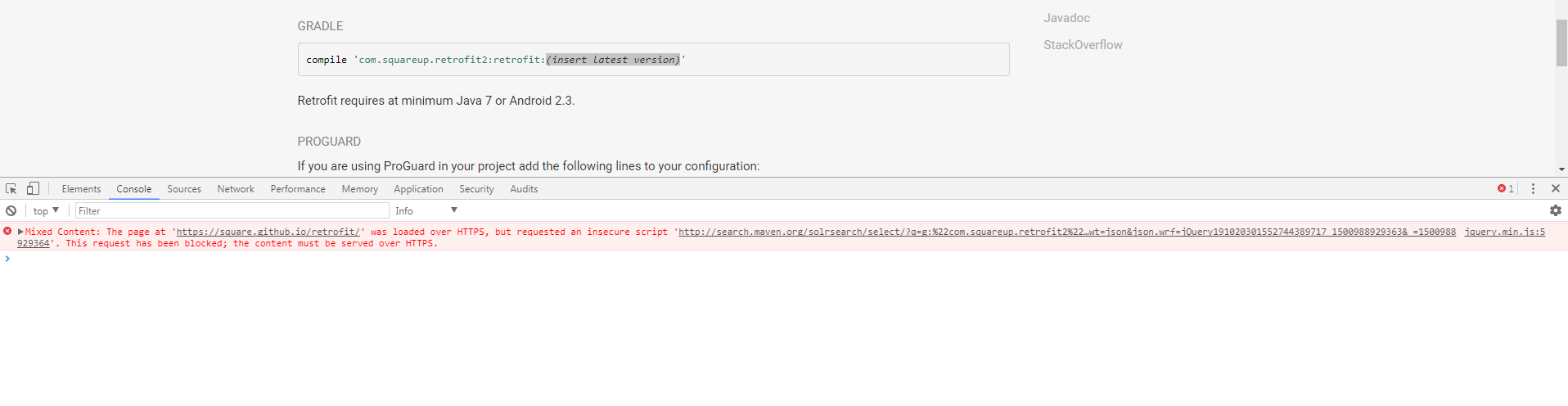 Please update jquery-maven-artifact to avoid mixed-content error on HTTPS · Issue #2425 · square ...