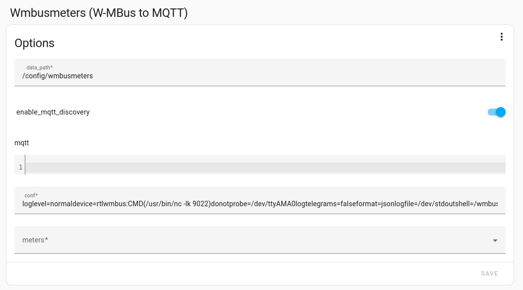 Addon configuration expects meters as string, instead of JSON · Issue #837 · wmbusmeters ...