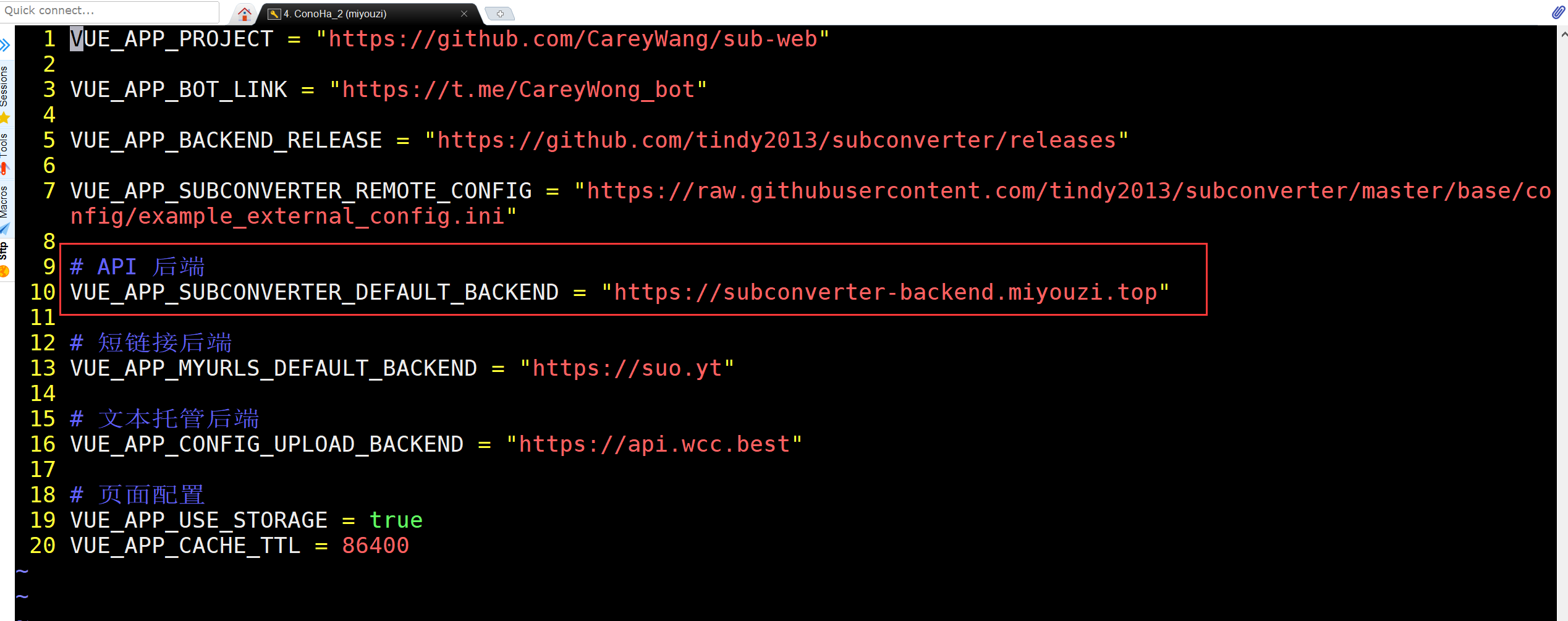 .env 配置在 Docker 中不起作用 · Issue #68 · CareyWang/sub-web · GitHub