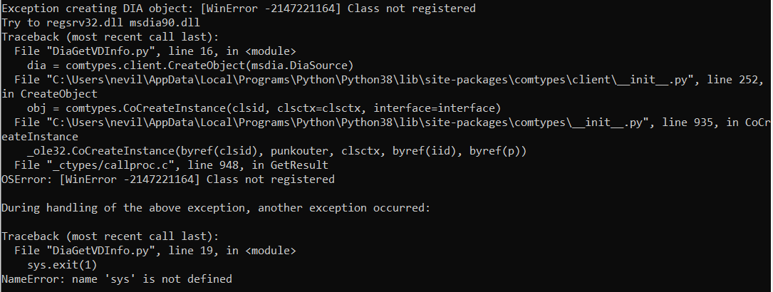 Exception creating DIA object: [WinError -2147221164] Class not registered · Issue #1 · NyaMisty ...