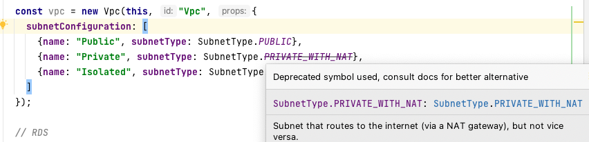 Ec2vpc Privatewithnat Is Deprecated But It Was Not Reported In