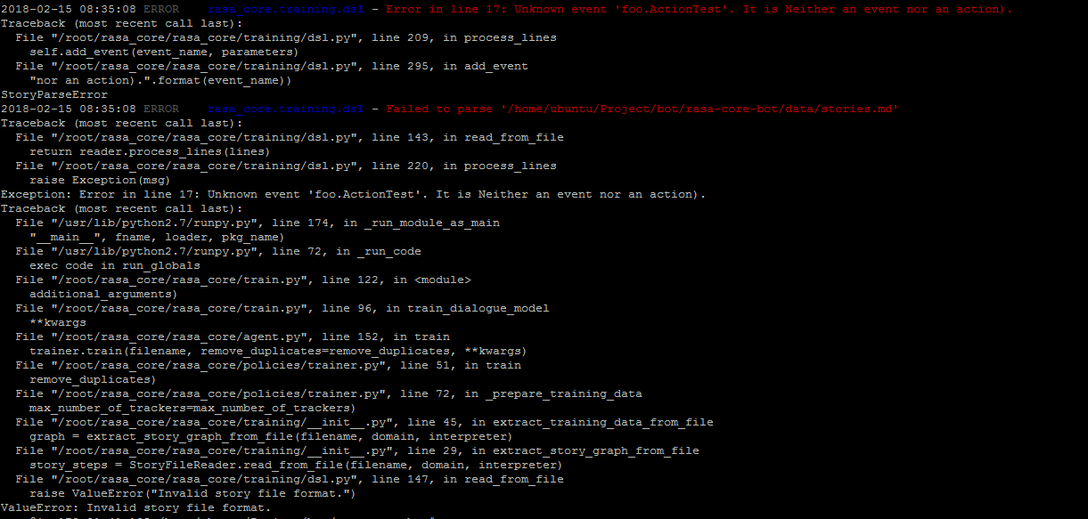 CustomAction not recognized as event/action · Issue #1930 · RasaHQ/rasa · GitHub