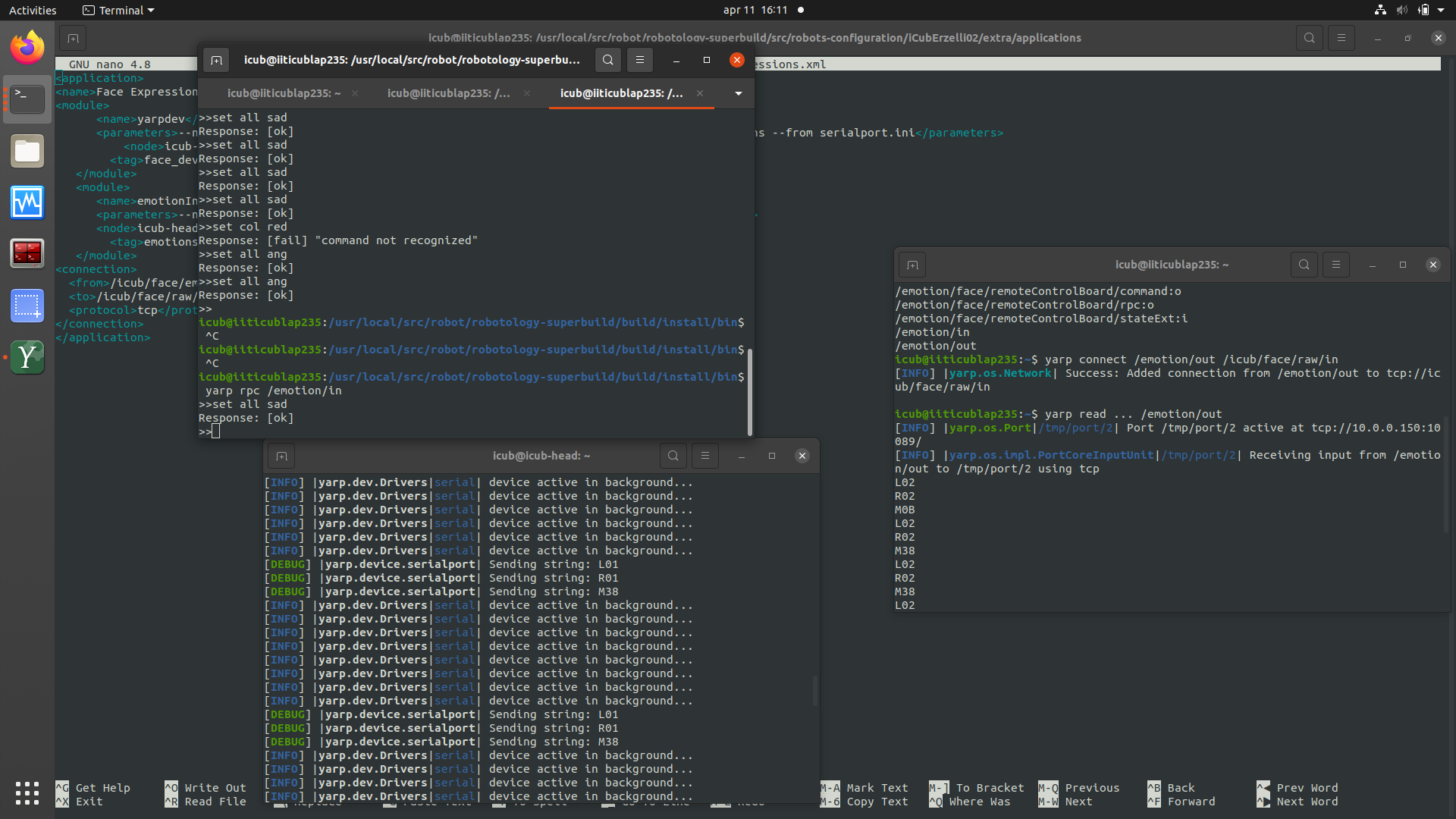 emotionInterface does not work on iCubGenova11 · Issue #1539 · robotology/icub-tech-support · GitHub