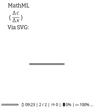 KOReader does not render MathML correctly in epub3 books, and does not fall back to altimg ...