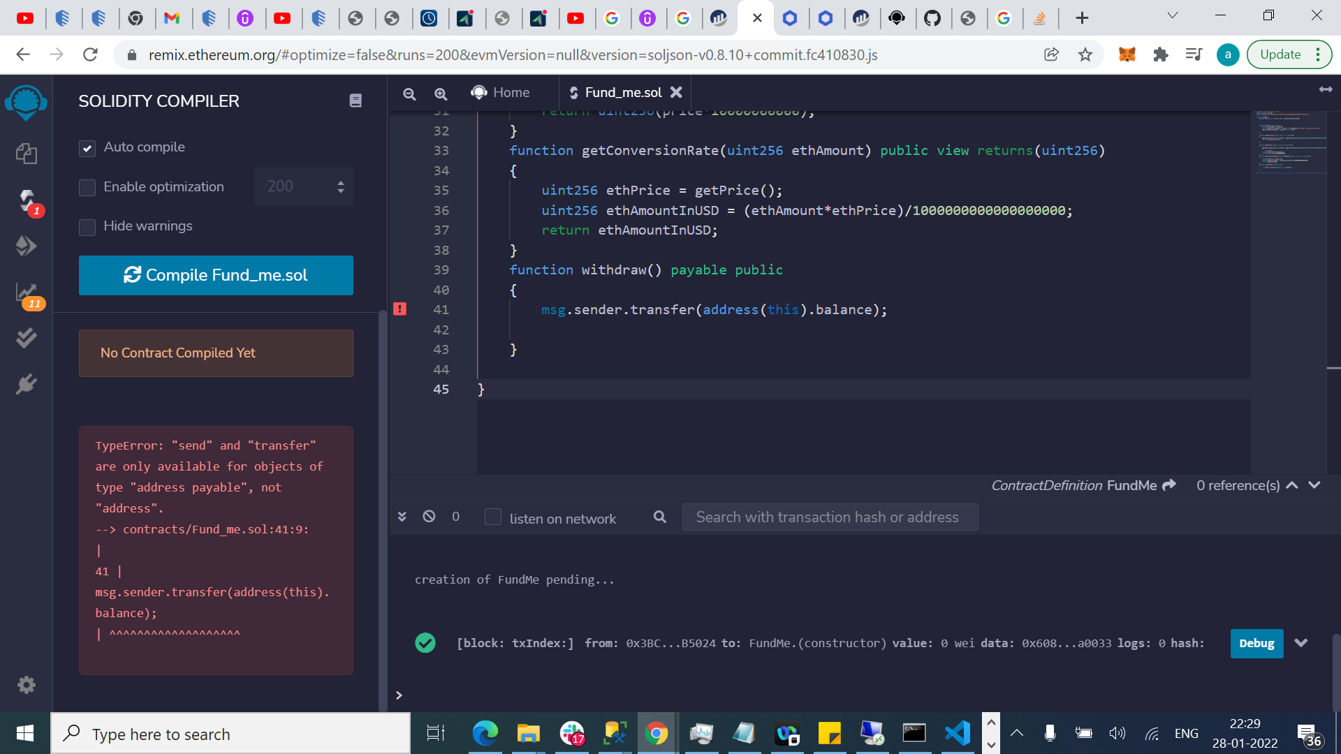Getting Error In Lesson 2 · Smartcontractkit Full Blockchain Solidity Course Py · Discussion 