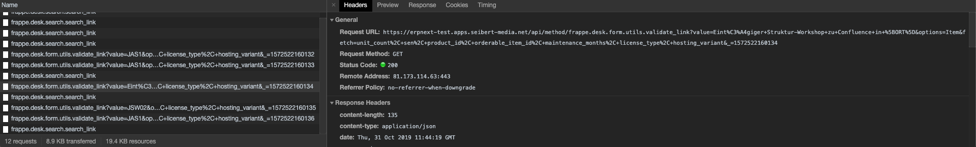 Item selection broken after saving without mandatory field. · Issue #19467 · frappe/erpnext · GitHub