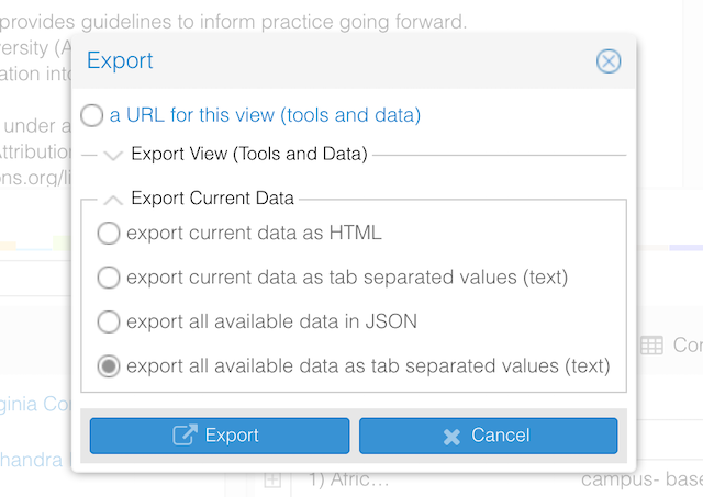 Export all available data tab separated gives error · Issue #10 · voyanttools/VoyantServer · GitHub