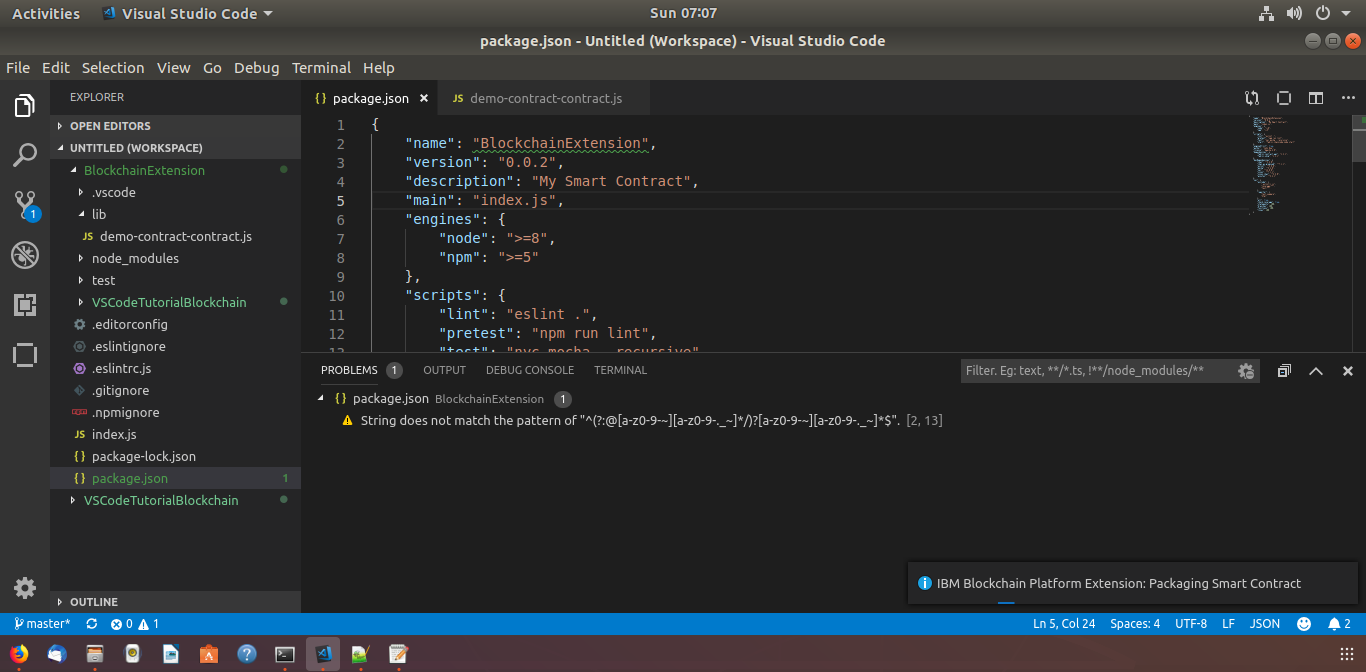 Unable to upgrade Smart Contract in Step 8 of ibm-blockchain-platform-vscode-smart-contract ...