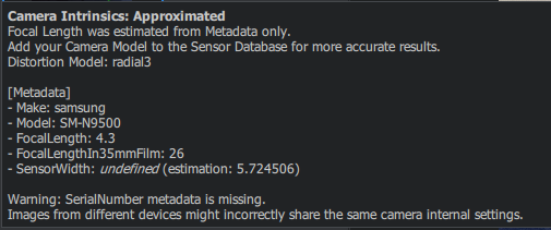 Can't find camera sensor size · Issue #927 · alicevision/AliceVision ...