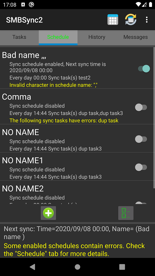 Properly set the sync task error state on broken sync task names · Issue #163 · Sentaroh ...