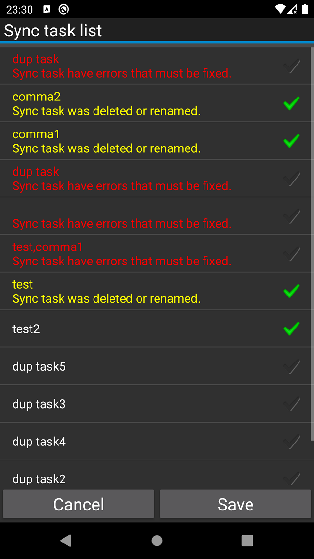 Properly set the sync task error state on broken sync task names · Issue #163 · Sentaroh ...
