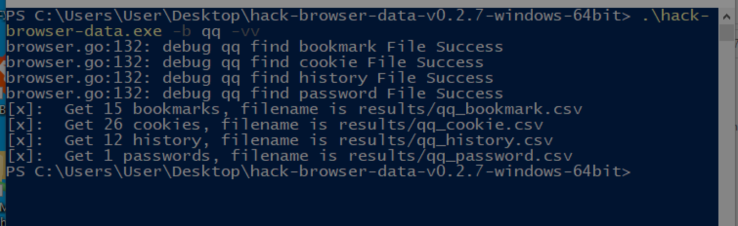 无法正常提取qq浏览器的password和书签内容，360浏览器的数据提取完全无法工作 · Issue #41 · moonD4rk/HackBrowserData · GitHub