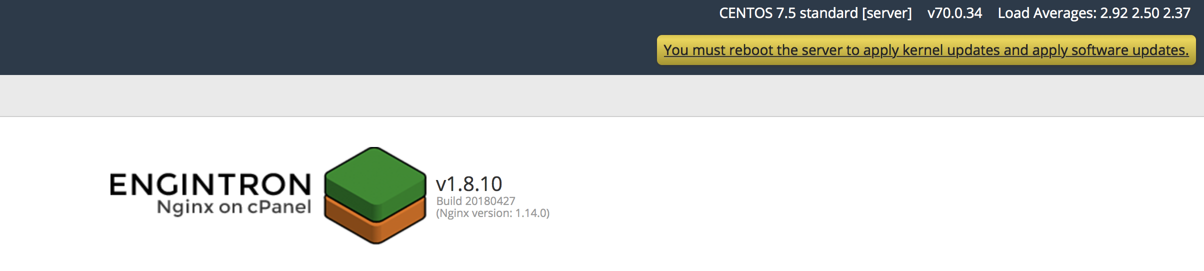Asking me to reboot my server on the Engintron page · Issue #823 · engintron/engintron · GitHub