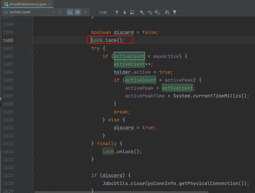 activeCount 误判导致最终到达maxActive · Issue #4640 · alibaba/druid · GitHub