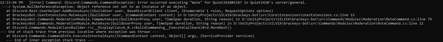 [BUG] bot always returns Command not found error · Issue #267 · yiliansource/brackeys-bot · GitHub