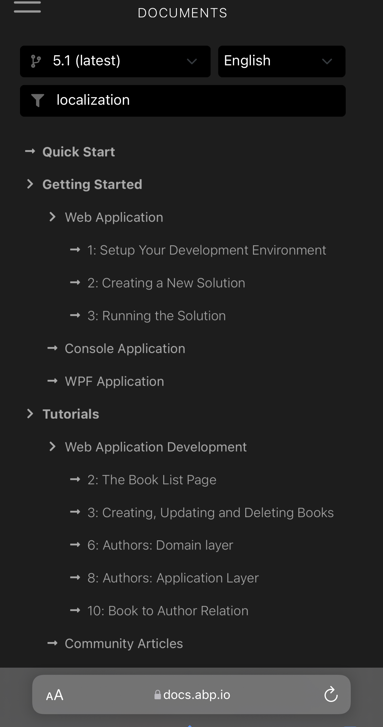 Documentation Filter Not Working On Mobile Ios · Issue 11585 · Abpframework Abp · Github