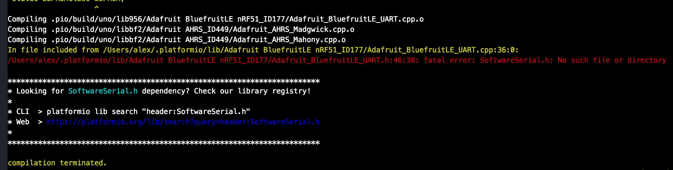 NRF51 Software Serial dependency · Issue #12 · adafruit/Adafruit_AHRS · GitHub