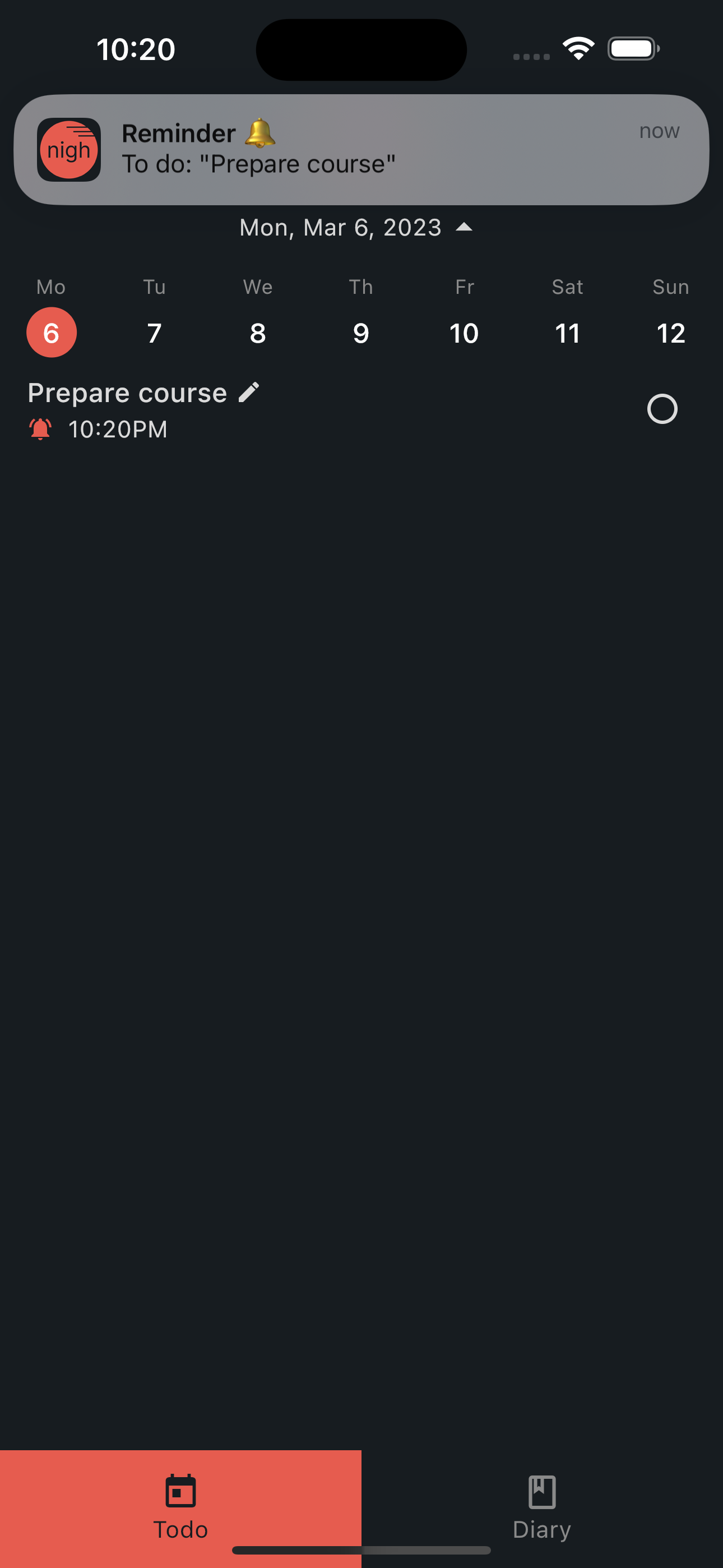 GitHub - jazzsim/nigh: A simple Flutter app with to-do list and diary.