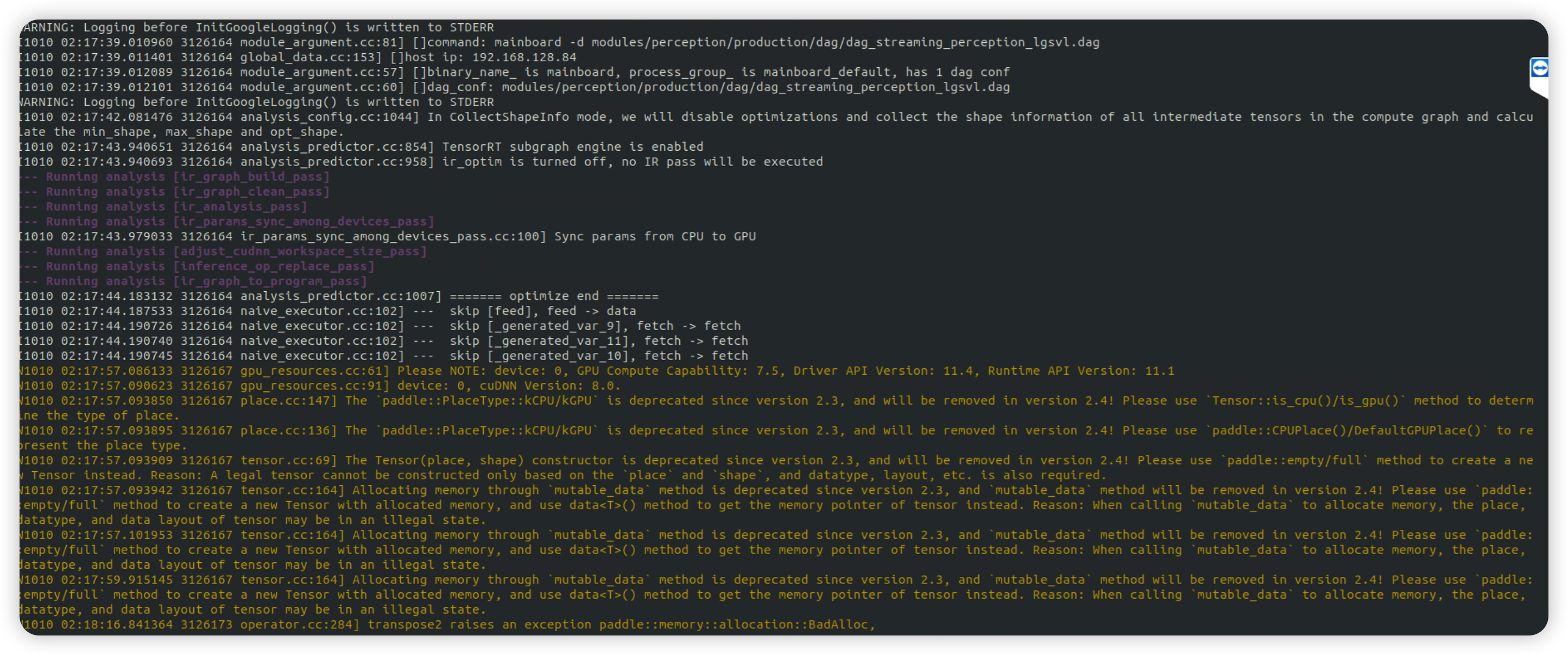 Out of memory error · Issue #14646 · ApolloAuto/apollo · GitHub