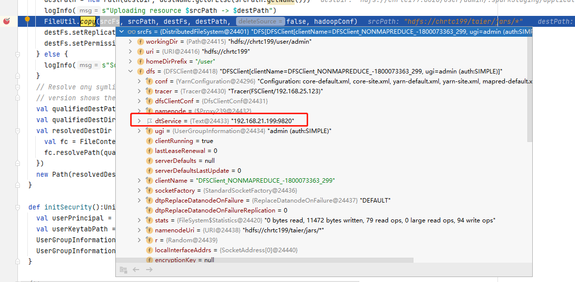 执行sql报错，在DtClient.copyFileToRemote的FileUtil.copy报连接不上9820端口，是哪里配错了吗？ · Issue #253 · DTStack ...