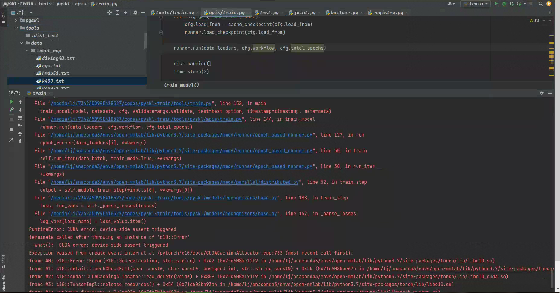 train posec3d on kinetics-skeleton · Issue #123 · kennymckormick/pyskl · GitHub