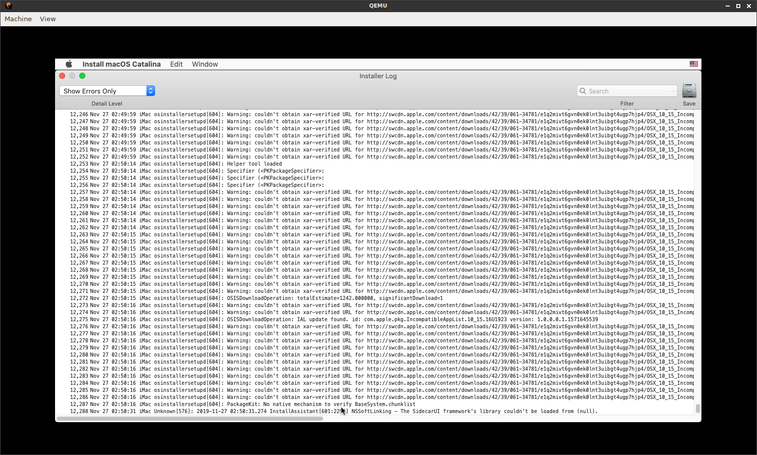 When I was installing the Mac => The screen was out! · Issue #147 · foxlet/macOS-Simple-KVM · GitHub