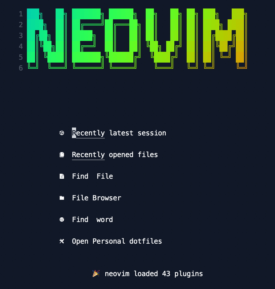 Line numbers are being shown when using `db.preview_file` · Issue #210 · nvimdev/dashboard-nvim ...