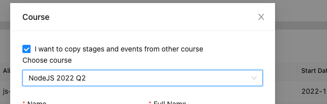 Courses > Copy a course: Cross-check End date is not related to the ...