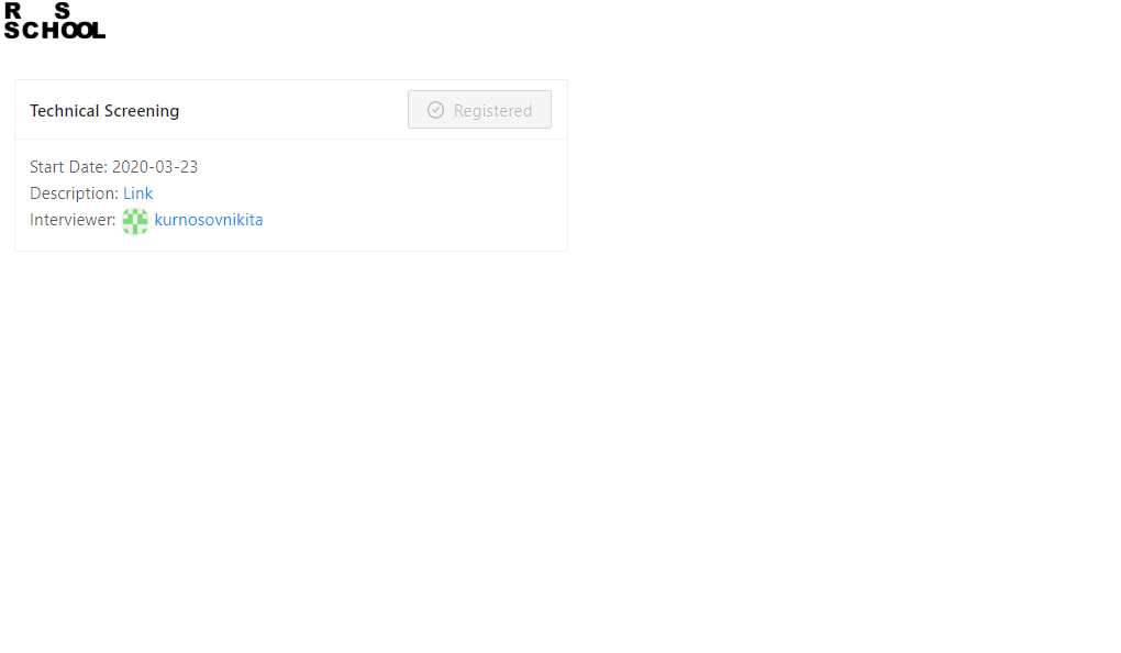 Student -> Technical screening -> Status · Issue #397 · rolling-scopes/rsschool-app · GitHub