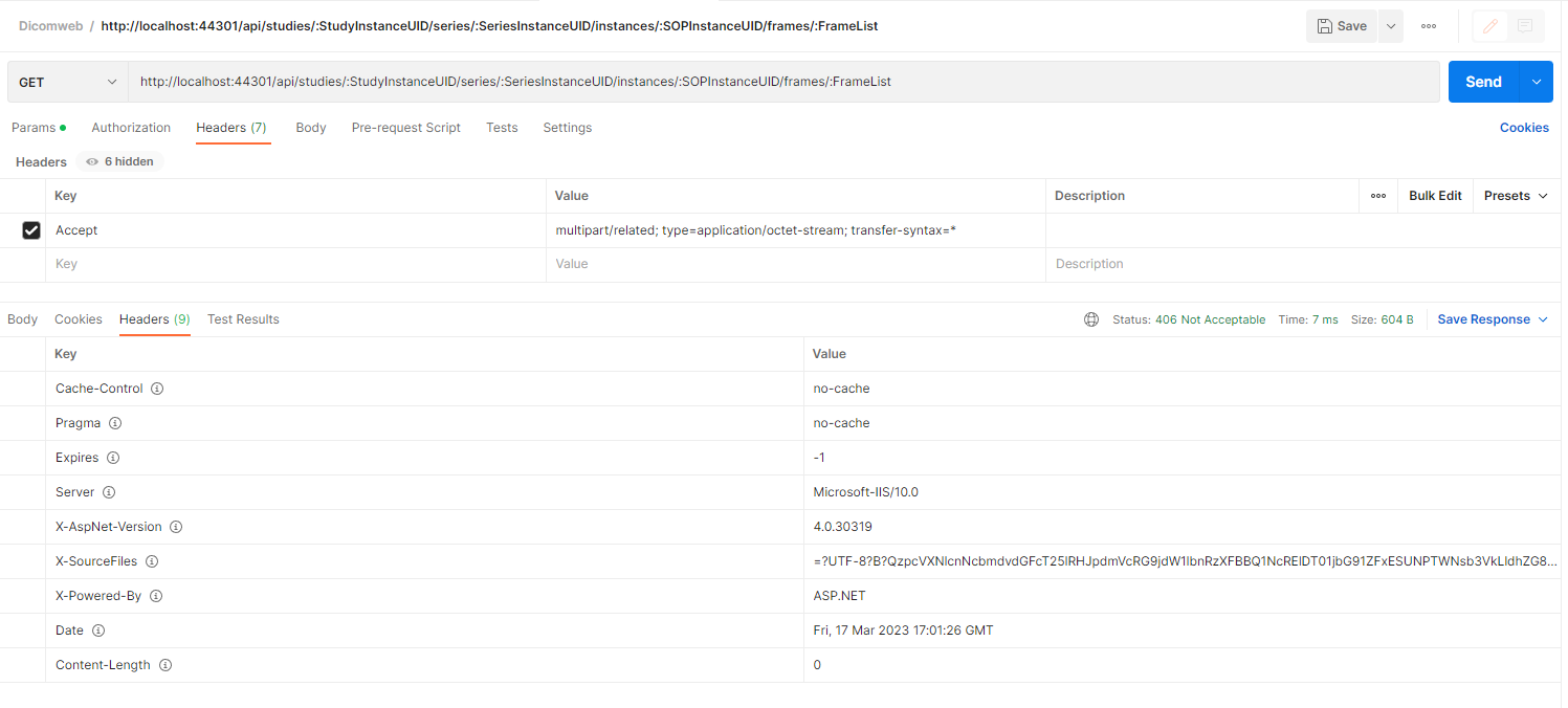 406 Not Acceptable with GET frames · Issue #140 · DICOMcloud/DICOMcloud ...