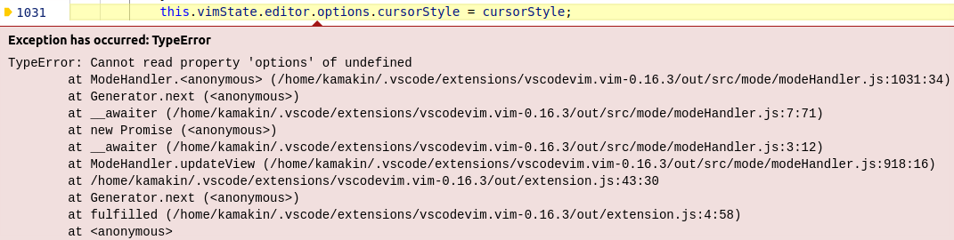 Editor Is Undefined · Issue 3033 · Vscodevim Vim · Github