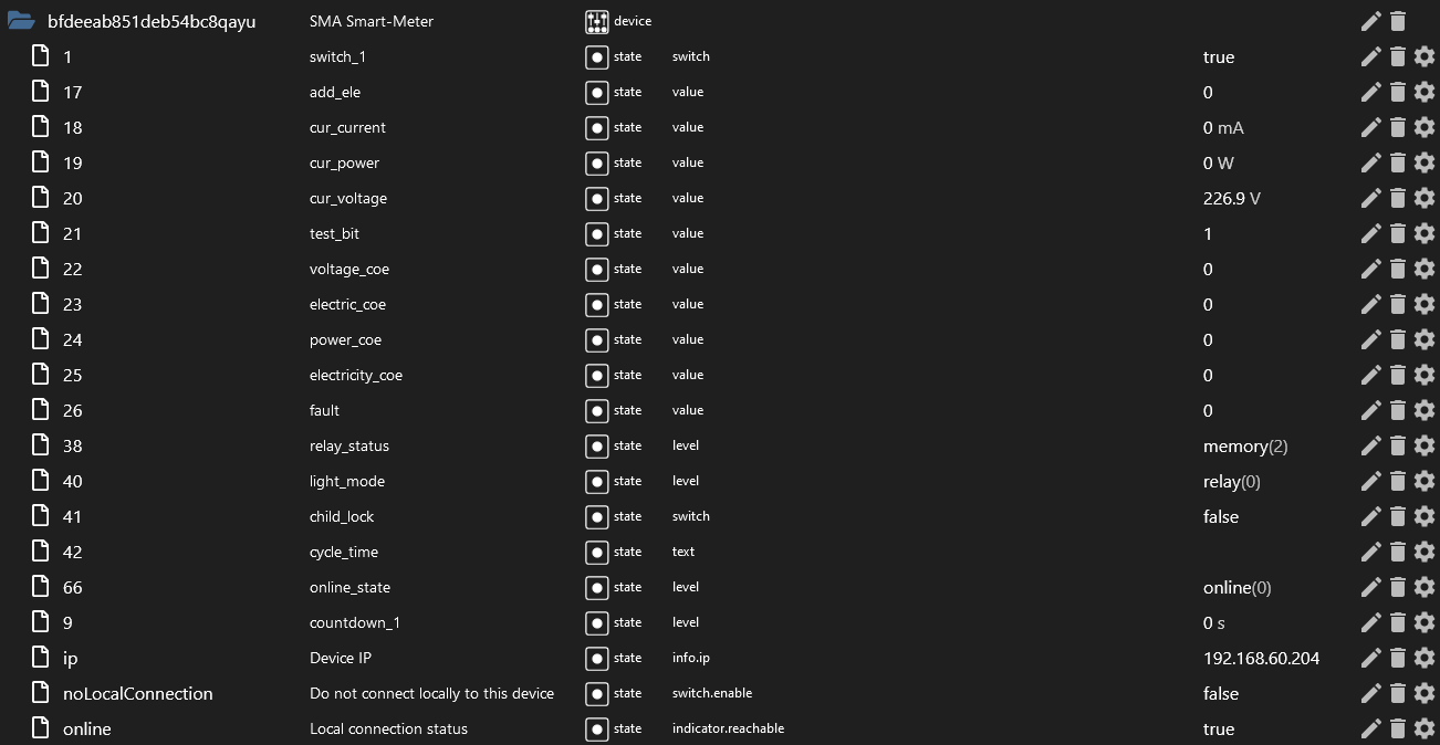 Tuya Smart Meter not updating values · Issue #488 · Apollon77/ioBroker.tuya · GitHub