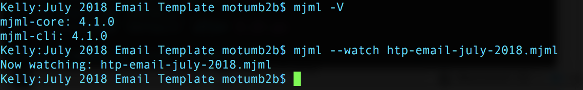 MJML 4.1.0 watch command not continuously running · Issue #1271 · mjmlio/mjml · GitHub