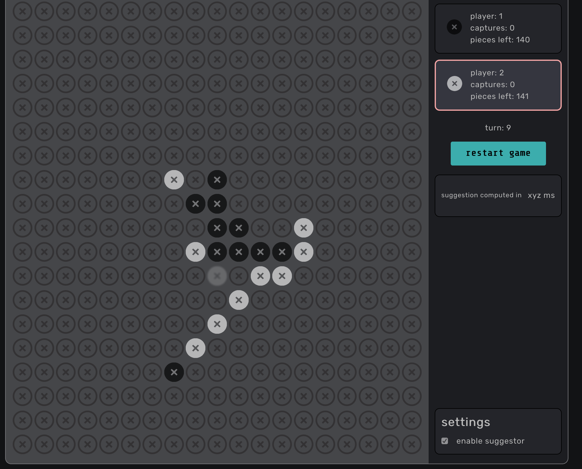 Bug: Double F3 check failing with diagonal plus horizontal · Issue #81 · gogogomoku/gomoku · GitHub