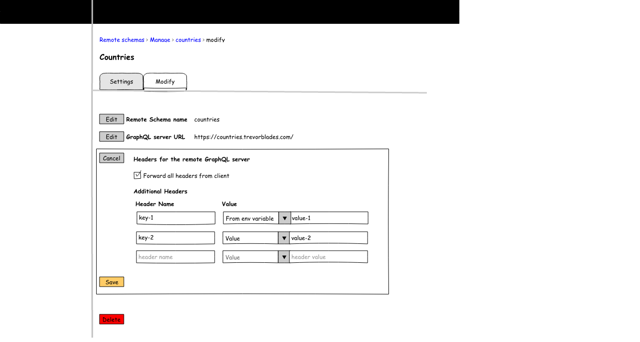 consistent UI for modifying remote schemas · Issue #1193 · hasura ...